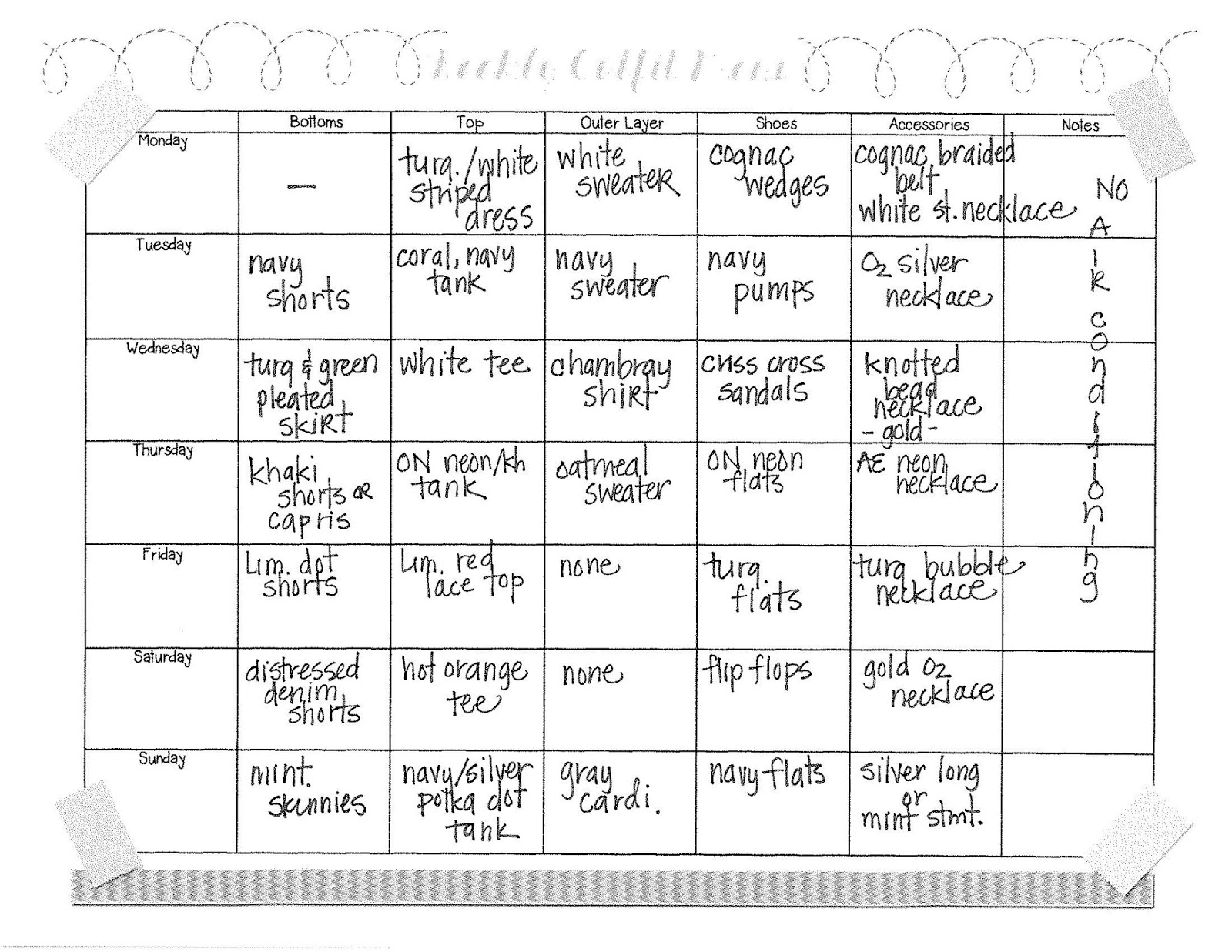 Tutor My Style: Outfit Menu