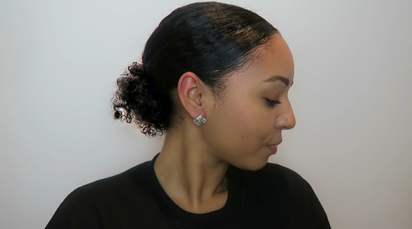 Sleek Middle Parting Bun Tutorial | UK Curly Girl