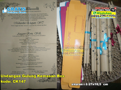 Undangan Gulung Kemasan Box | Souvenir Pernikahan