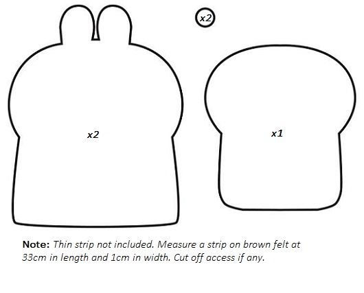 How To Make A Kawaii Molang Toast Plushie Tutorial | Hapy Friends Shoppe