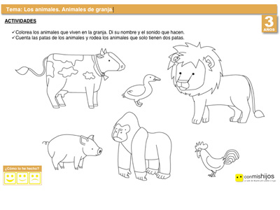 Aprender Jugando: Ficha de los animales