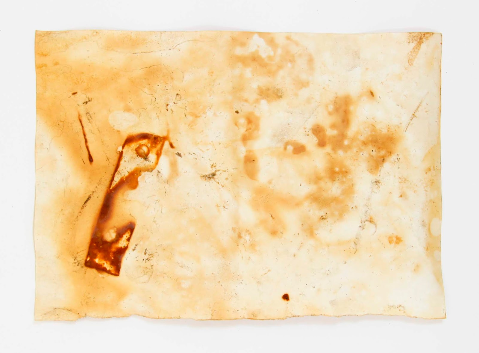 Rust Dyeing on Paper