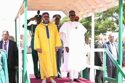 Photos: Pres Buhari receives King of Morocco at the state house Abuja