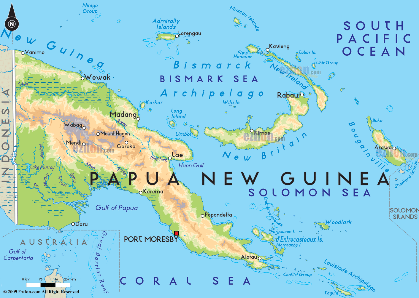 MAPS OF PAPUA NEW GUINEA