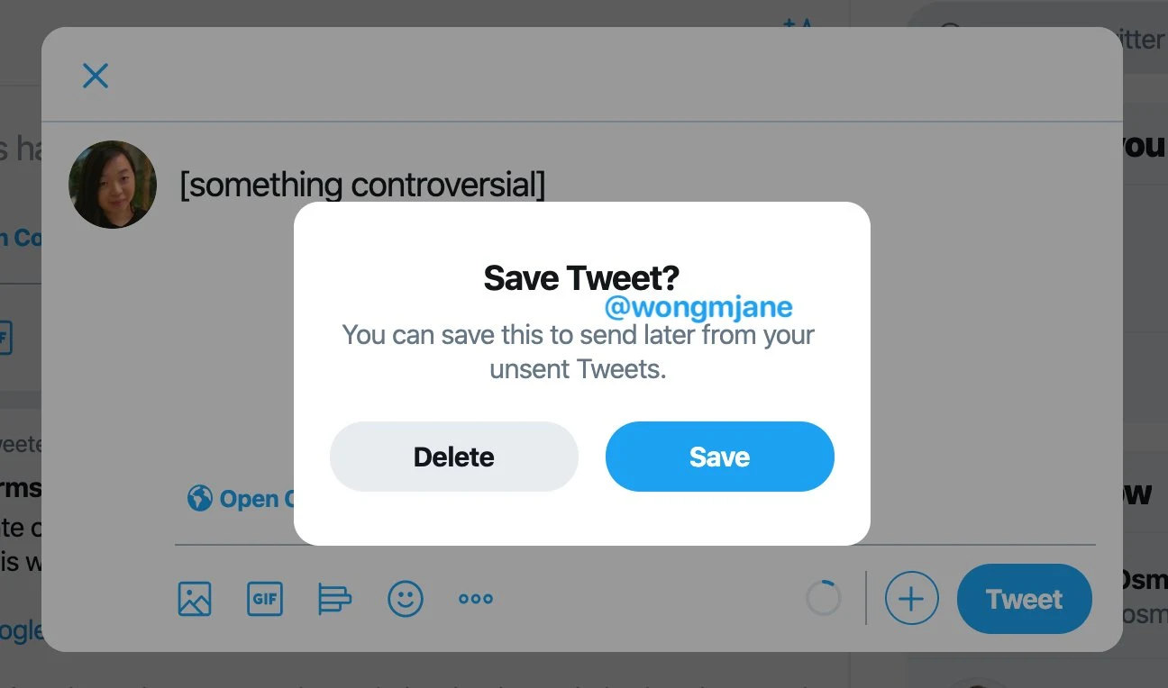 Twitter’s Web App Might Start Letting You Save Drafts