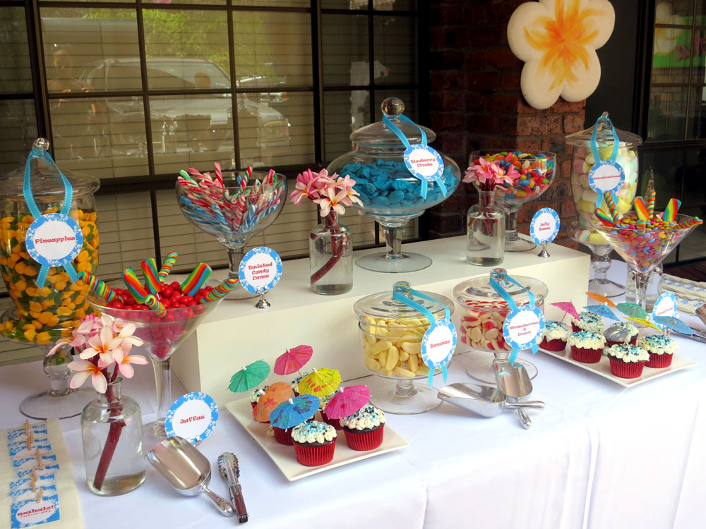Gold Coast Candy Bar: Luau Birthday Party