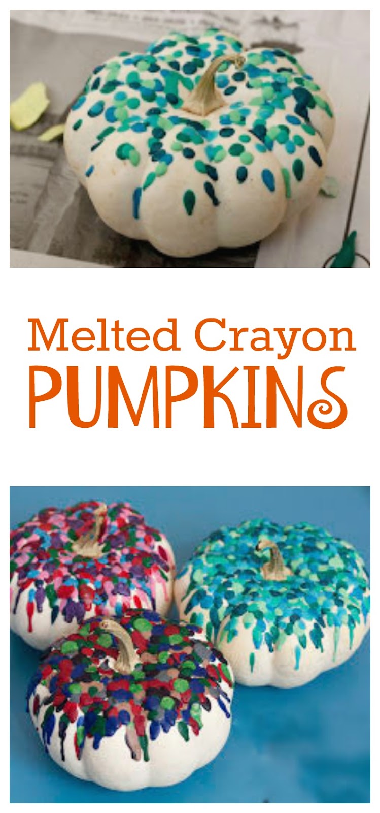 Melted Crayon Pumpkins - Life with Moore Babies