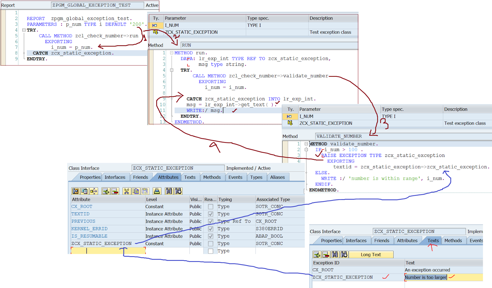 Techsap Oo Abap Exception Using Global Exception Class With Texts