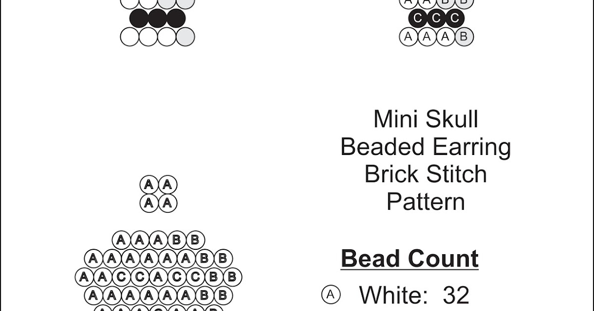 Brick Stitch Bead Patterns Journal: Mini Skull Brick Stitch Beaded ...
