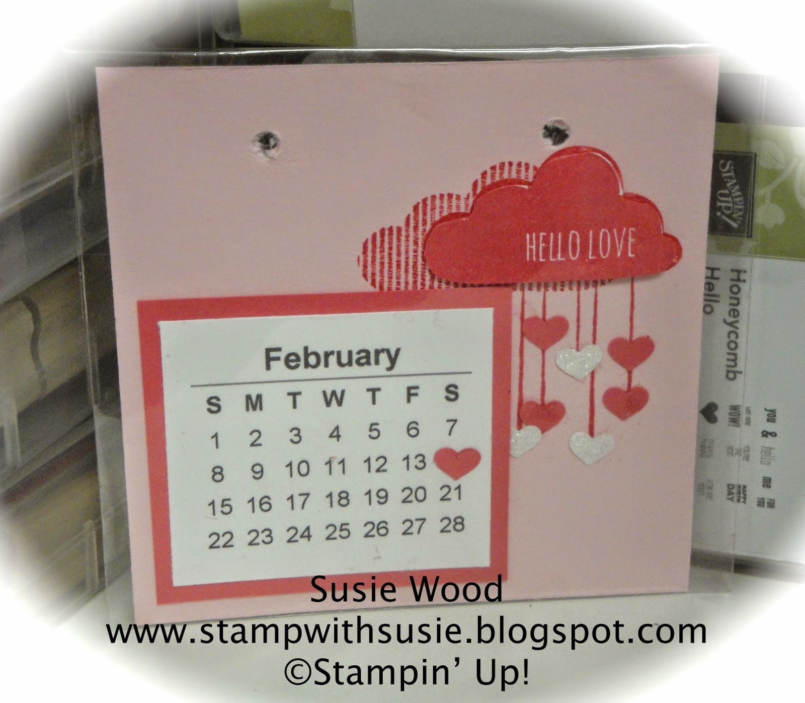 Stamp with Susie: My February calendar page
