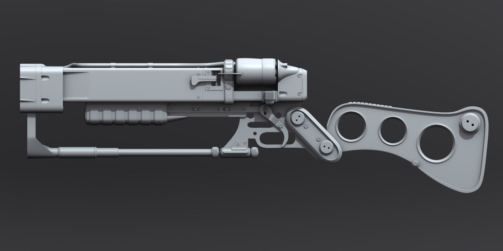 Szelki's 3D Blog: Fallout3 Laser Rifle AER9
