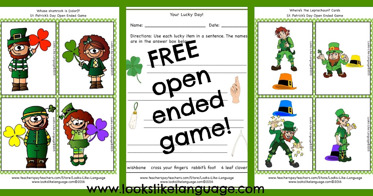 Classroom Freebies Too: St. Patrick's Day Freebie 2- from Looks Like ...