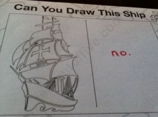Can you draw this ship? - ZERO out of FIVE