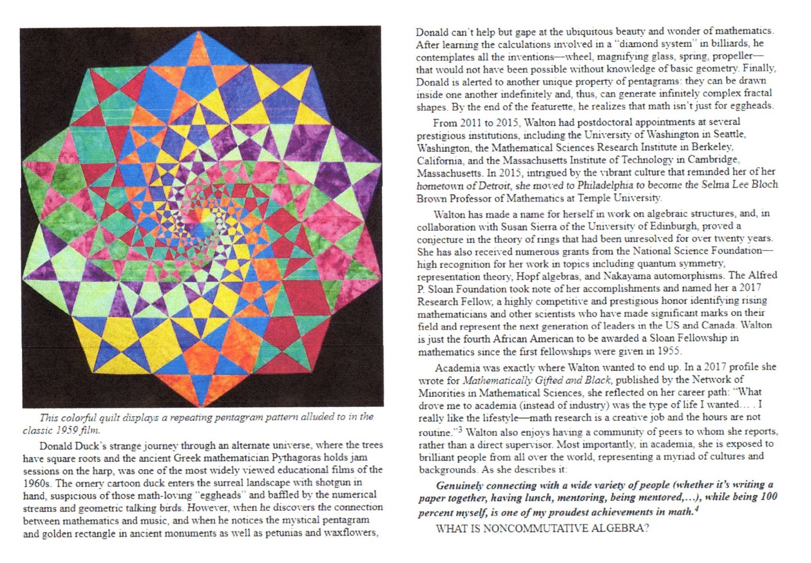 Wayne's Quilts: Pythagoras' Lute