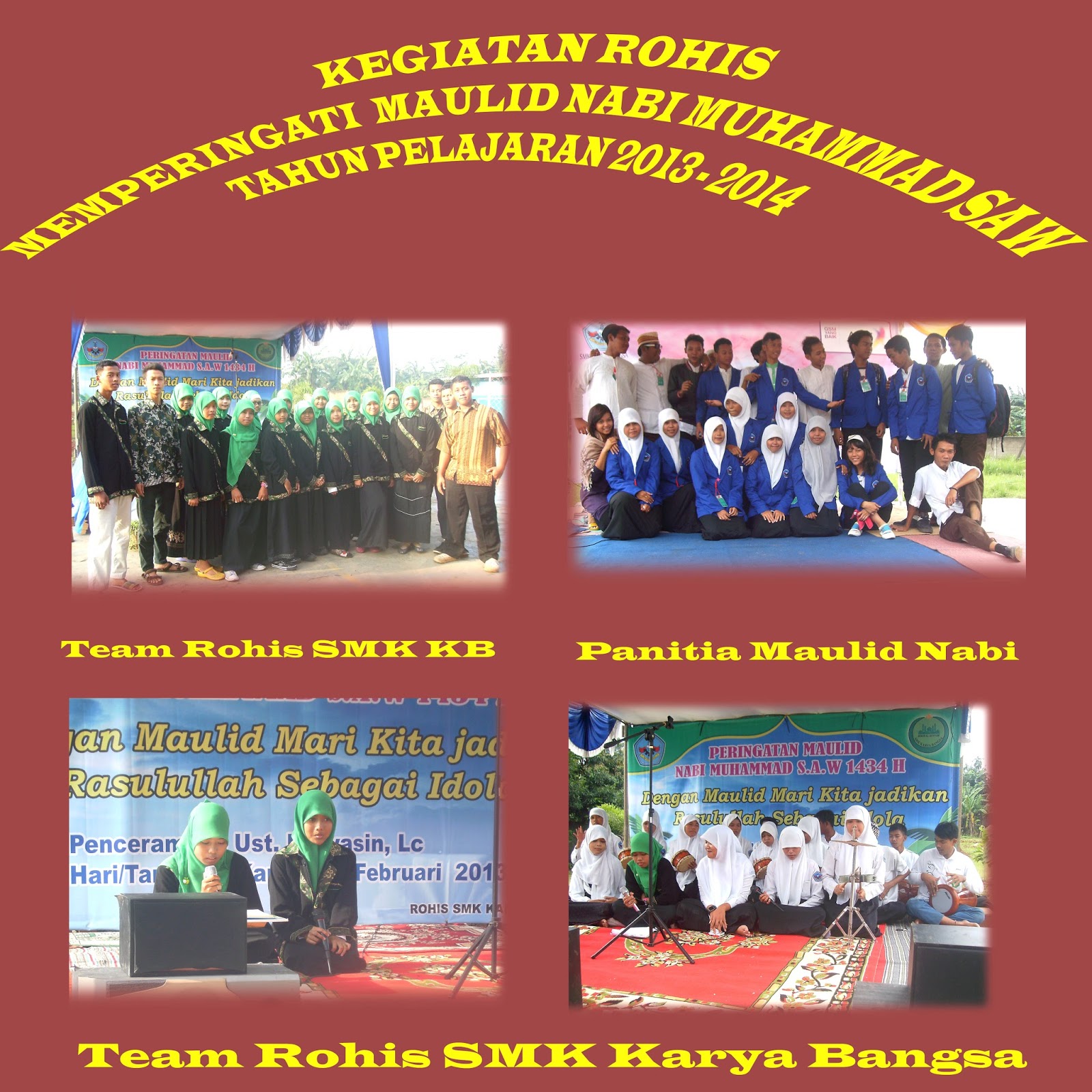 Kegiatan - kegiatan Rohis, Paskibra - smk karya bangsa