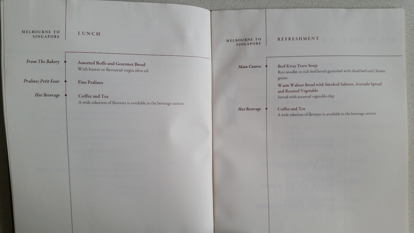 Singapore Airlines First Class on the Boeing 777-300 : SQ238 Melbourne ...