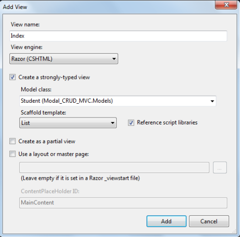 CRUD OPERATION USING MODAL DIALOG IN ASP.NET MVC - SharePoint Issues