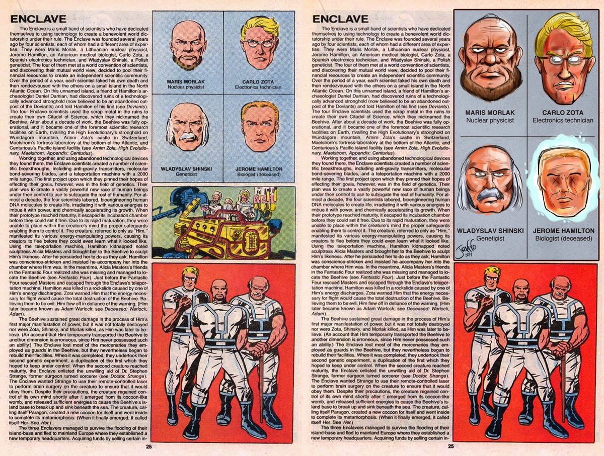 The Official Handbook to the Marvel Universe - REDUX Edition: ENCLAVE ...