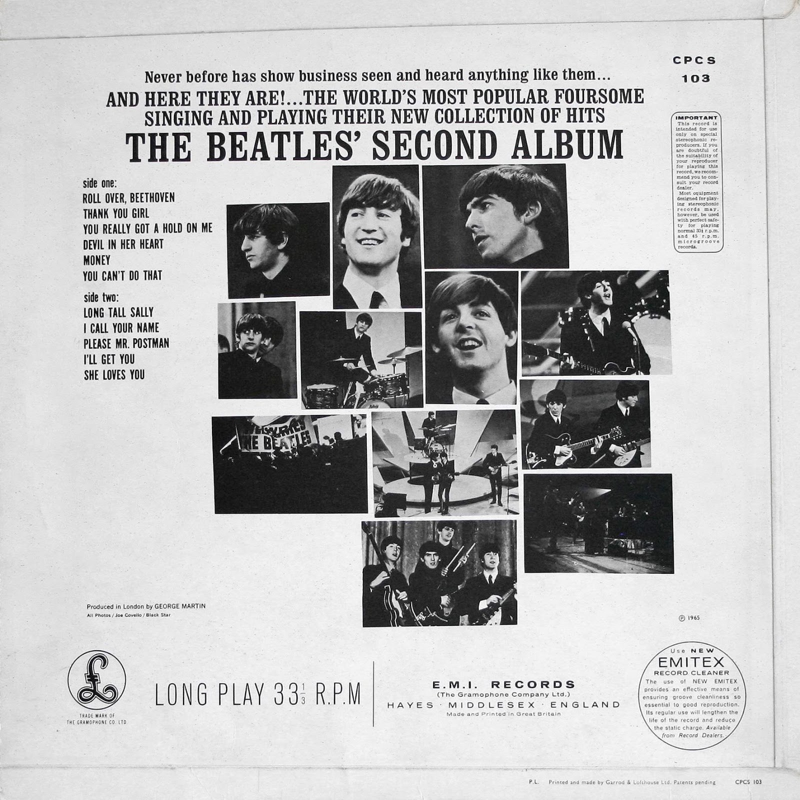 1964 The Beatles' Second Album - The Beatles - Rockronología