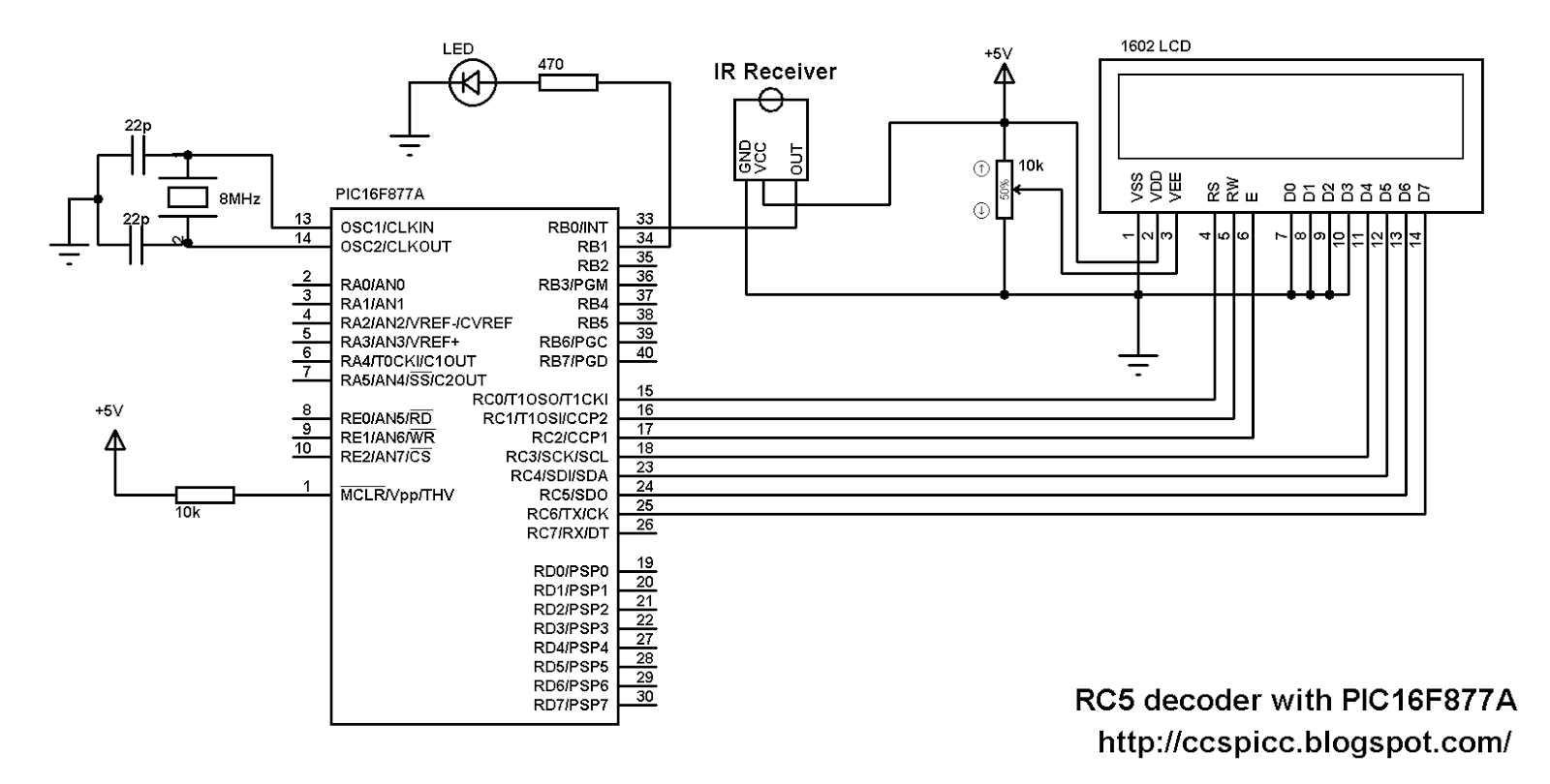 Rc5 Remote Control Protocol Decoder Using Pic16f877a And Ccs Pic C