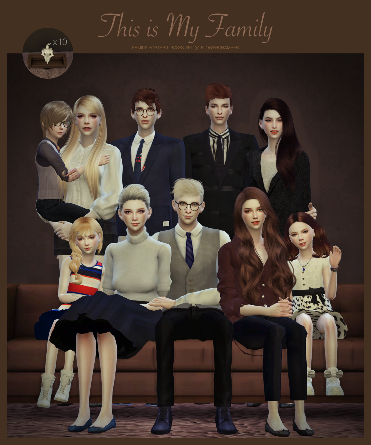 Sims 4 family portrait pose mod - selectionasse
