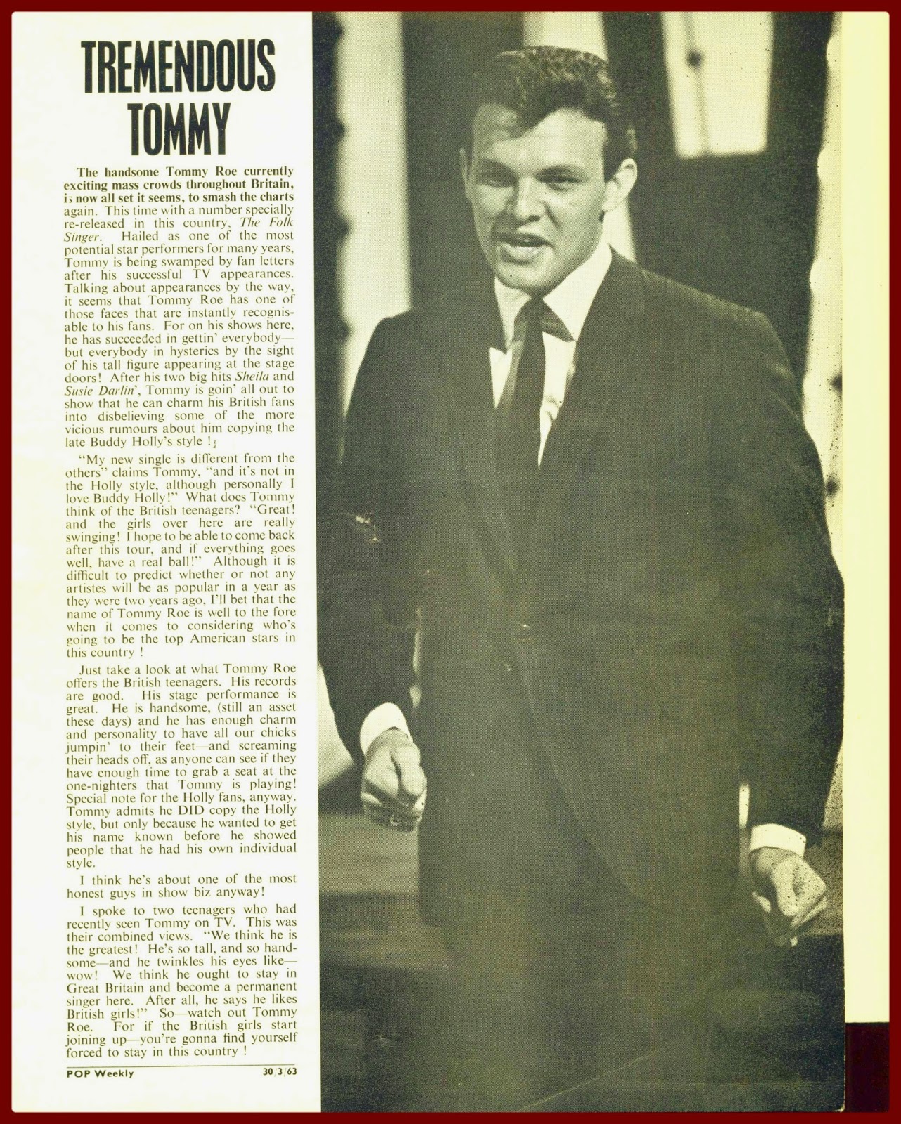 SIXTIES BEAT: Tommy Roe