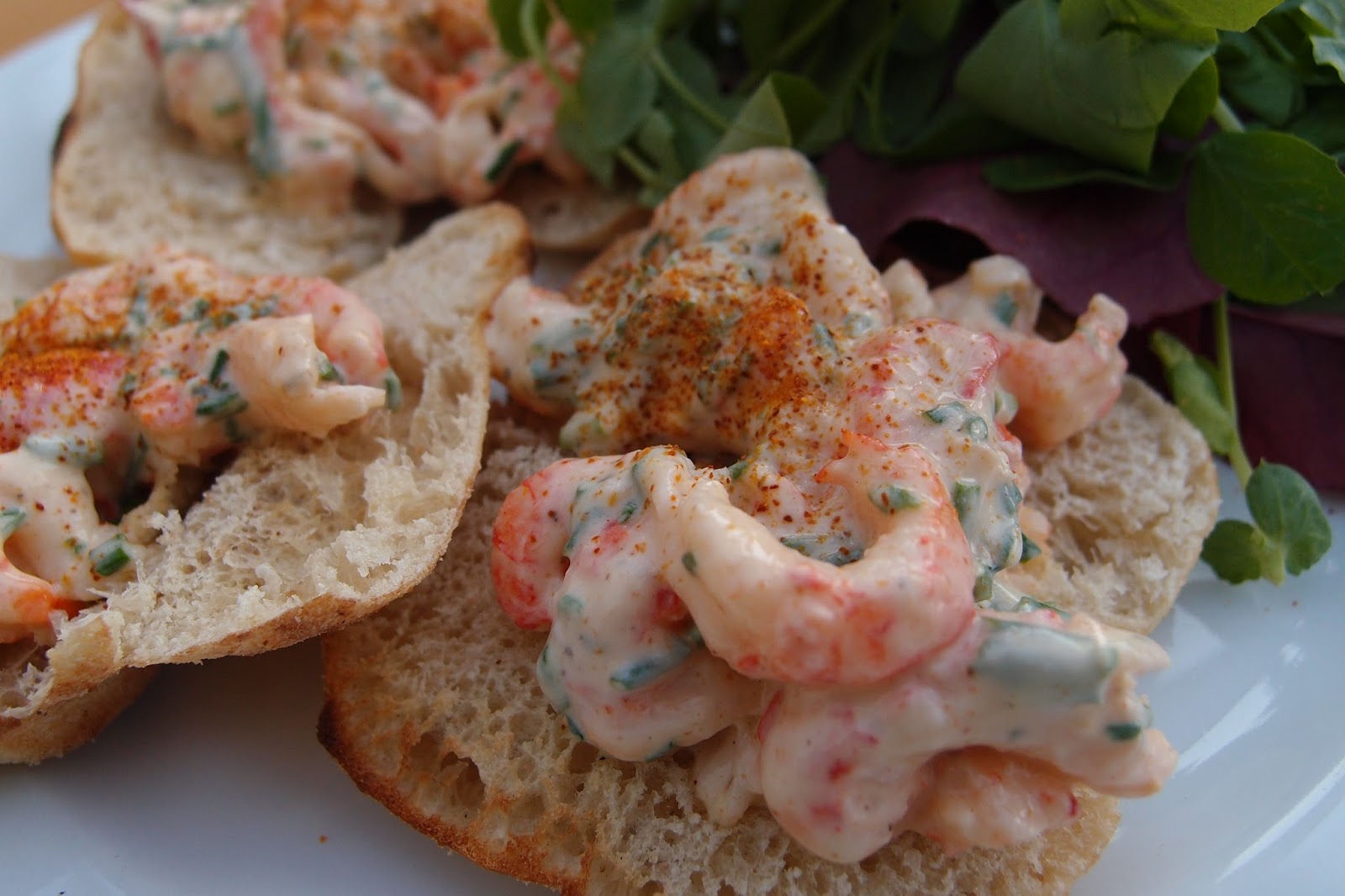 The domestic novice: Simple supper - Crayfish on toast