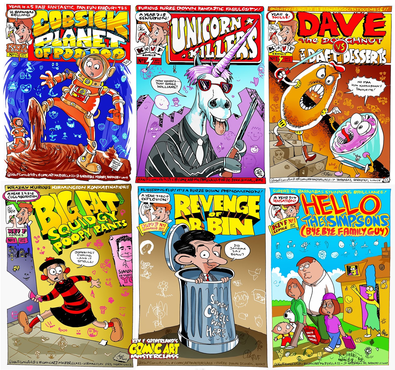 Kev F comic art: Cobsick Planet Of Poo Poo - comics by kids