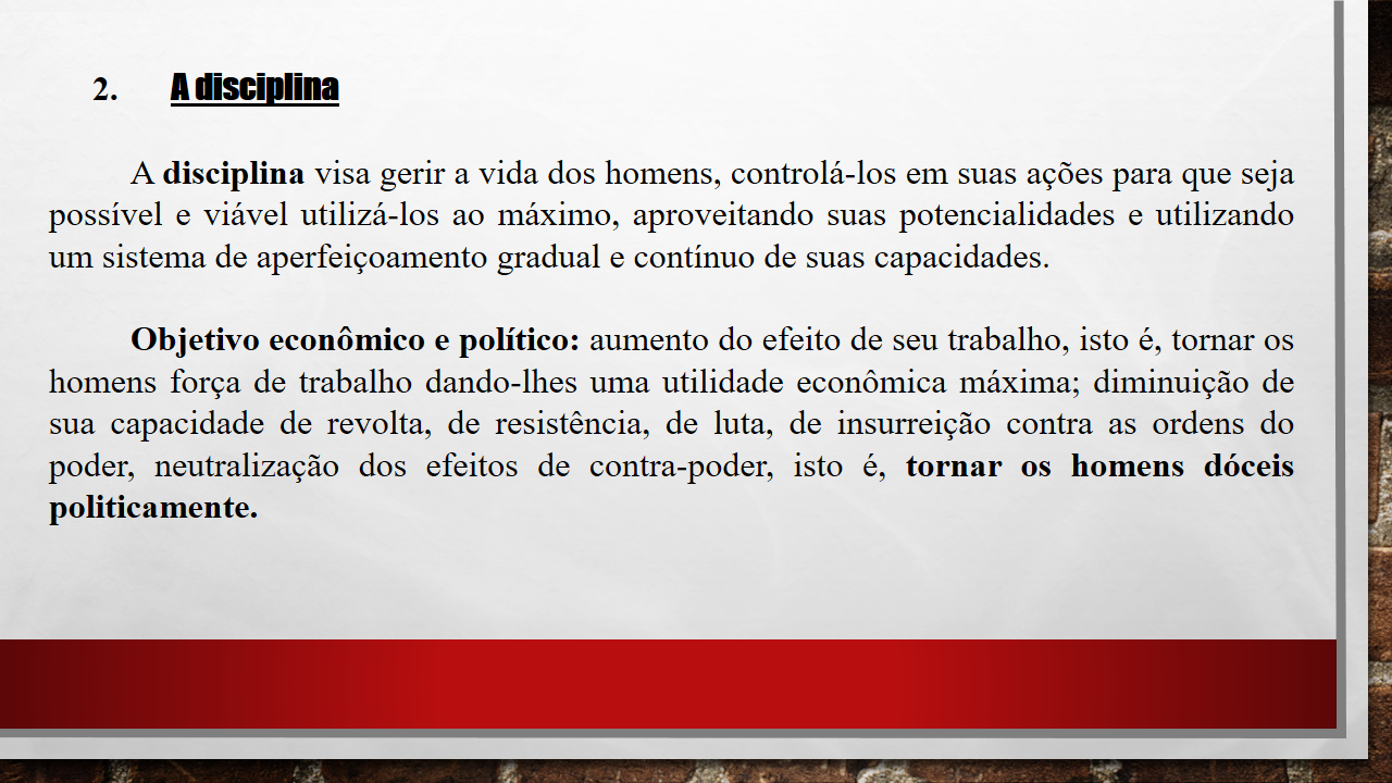 AULAS/CONTEÚDOS - 2ª SÉRIE: AS RELAÇÕES DE PODER SEGUNDO MICHEL FOUCAULT