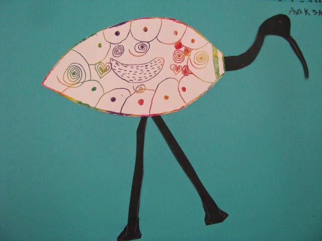One Happy Art Teacher: Third Grade Ibis Birds