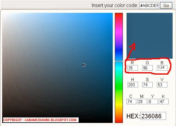 Mengetahui Kode Warna Suatu Objek Pada Blog | Cara Mudah Blog