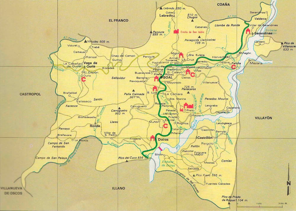 Mapa del Concejo de Boal | Así ye Asturias