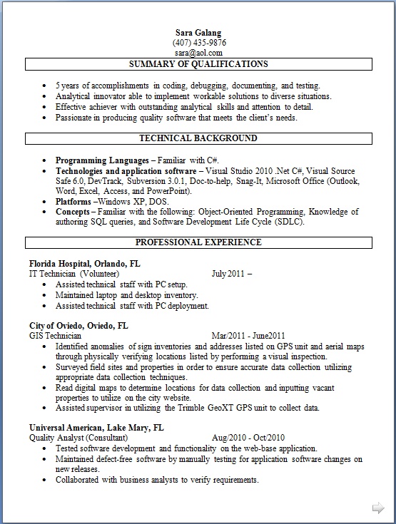 Modern Software Engineer Curriculum Vitae Format in Word Free Download