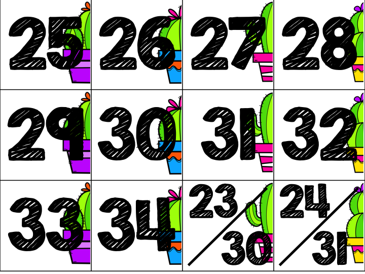 Math Manipulative Labels and Cactus Decor FREEBIE! | Texas Teacherella