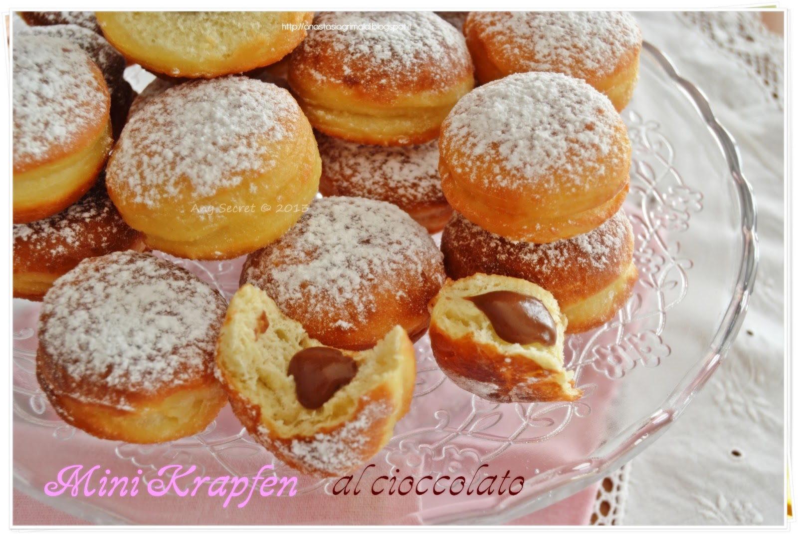 Any secret...: Mini krapfen al cioccolato con lievito madre