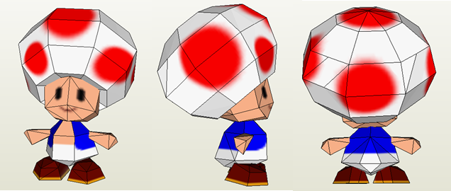 Paper & Craft: Mini Toad papercraft