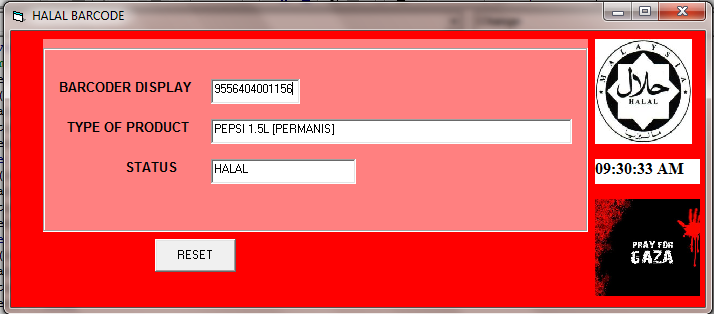 HALAL BARCODE SCANNER USING VISUAL BASIC