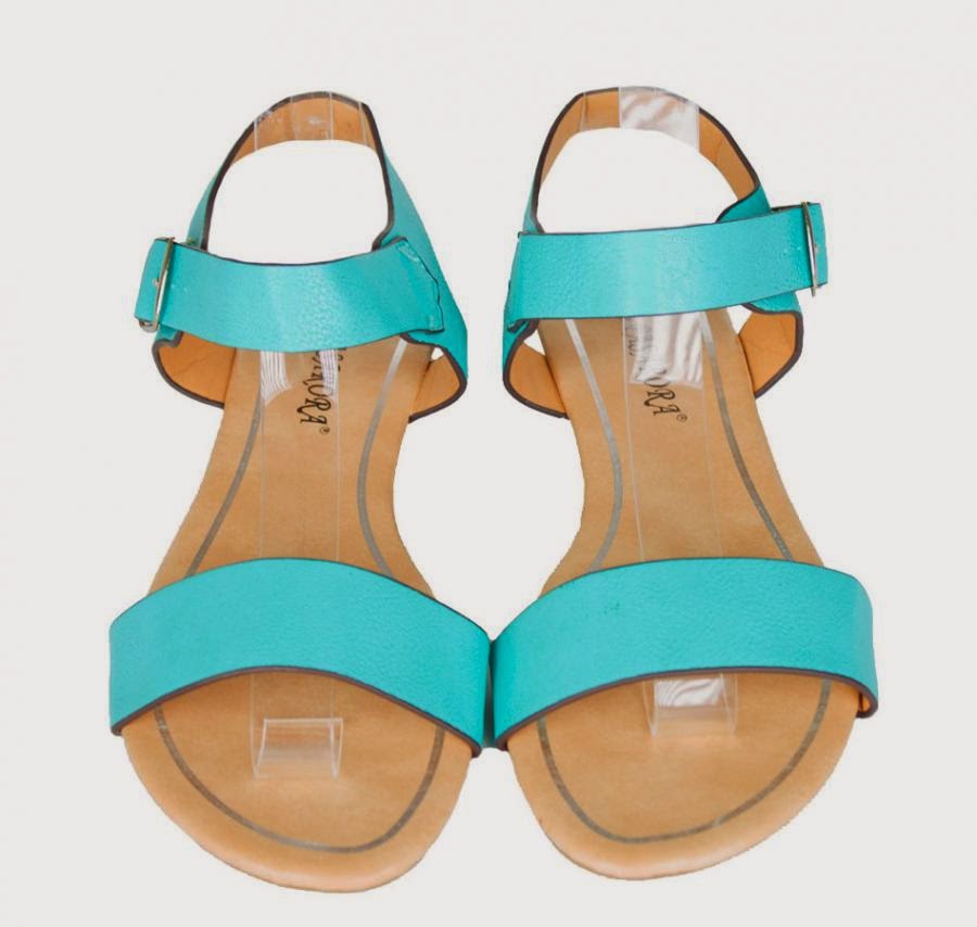 Sandale Online: Sandale Dama Wide Belts Turqoise