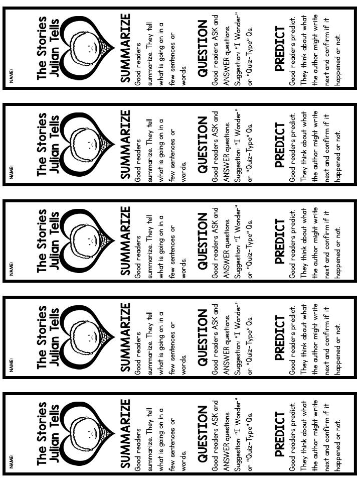 The Simple Teachers: The Stories Julian Tells Comprehension Guide