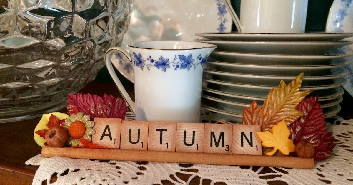 Autumn Scrabble Plaque