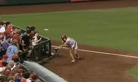 Phillies ball girl makes great line drive catch (Video) ~ Holdout Sports