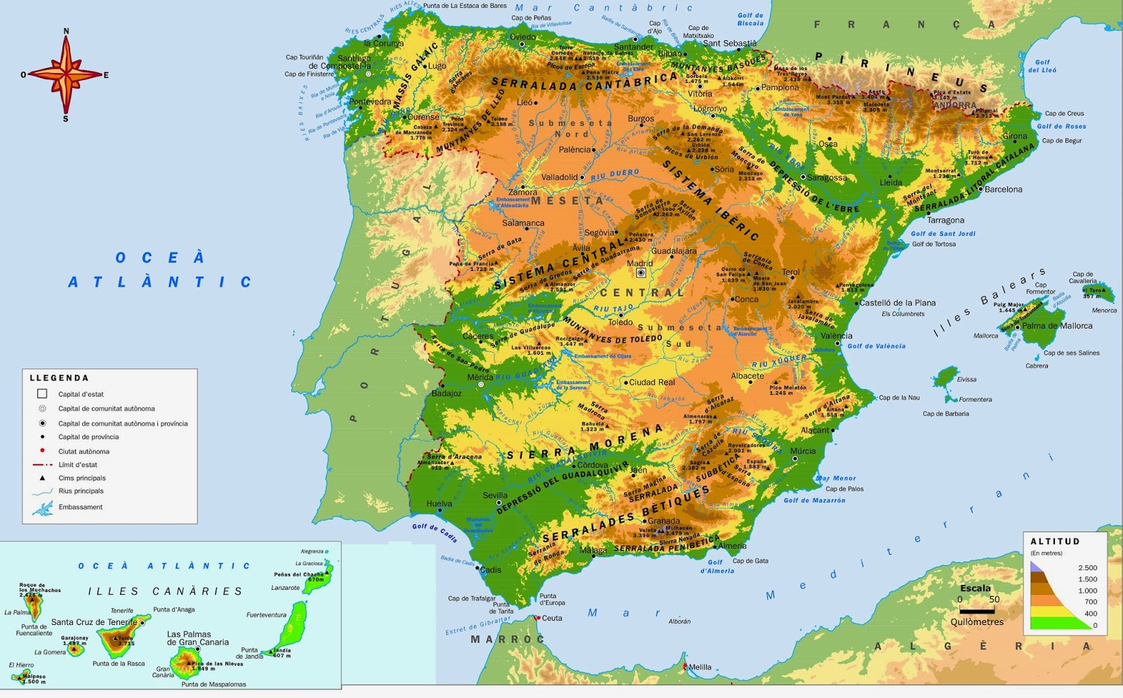 Barransisé: EL RELLEU, ELS RIUS i LES COSTES D'ESPANYA