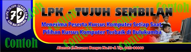 Hasil Desain Spanduk Kursus Komputer - Ceritas