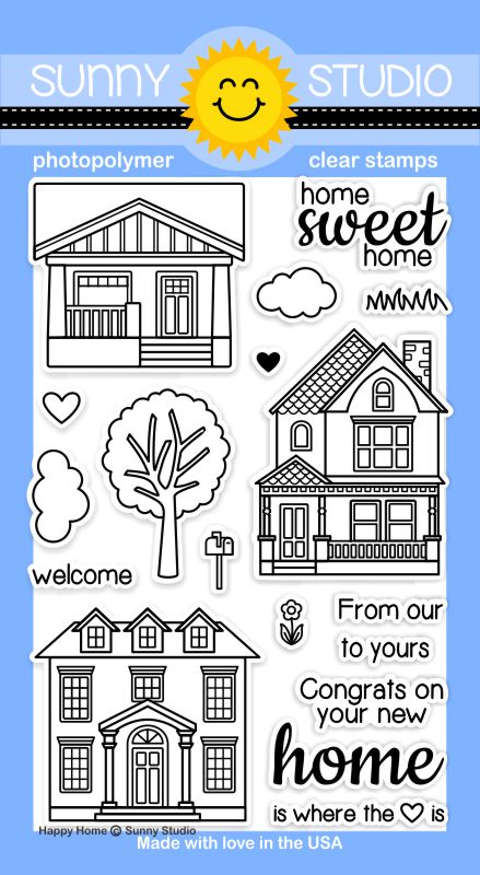 Sunny Studio: Introducing Happy Home: From Our Home To Yours Card