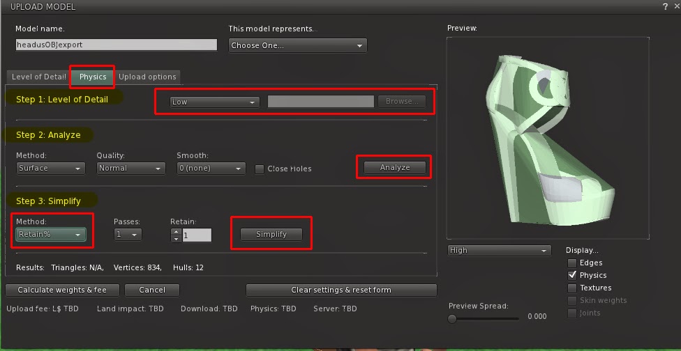 MESH Agency: Uploading your mesh .dae files to you second life account ...