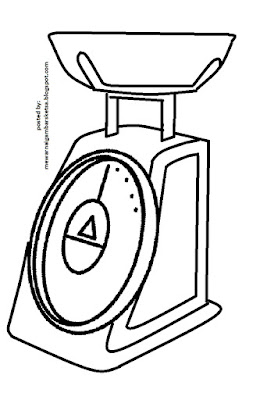 Mewarnai Gambar: Mewarnai Gambar Sketsa Timbangan 1