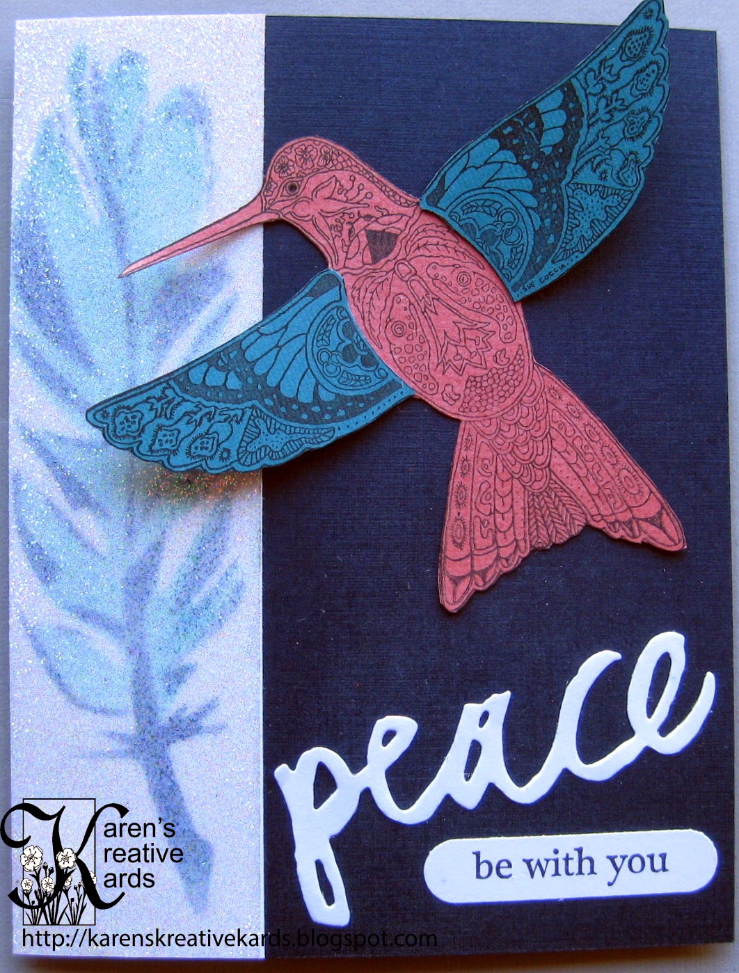 Karen's Kreative Kards: Hummingbird Peace Card