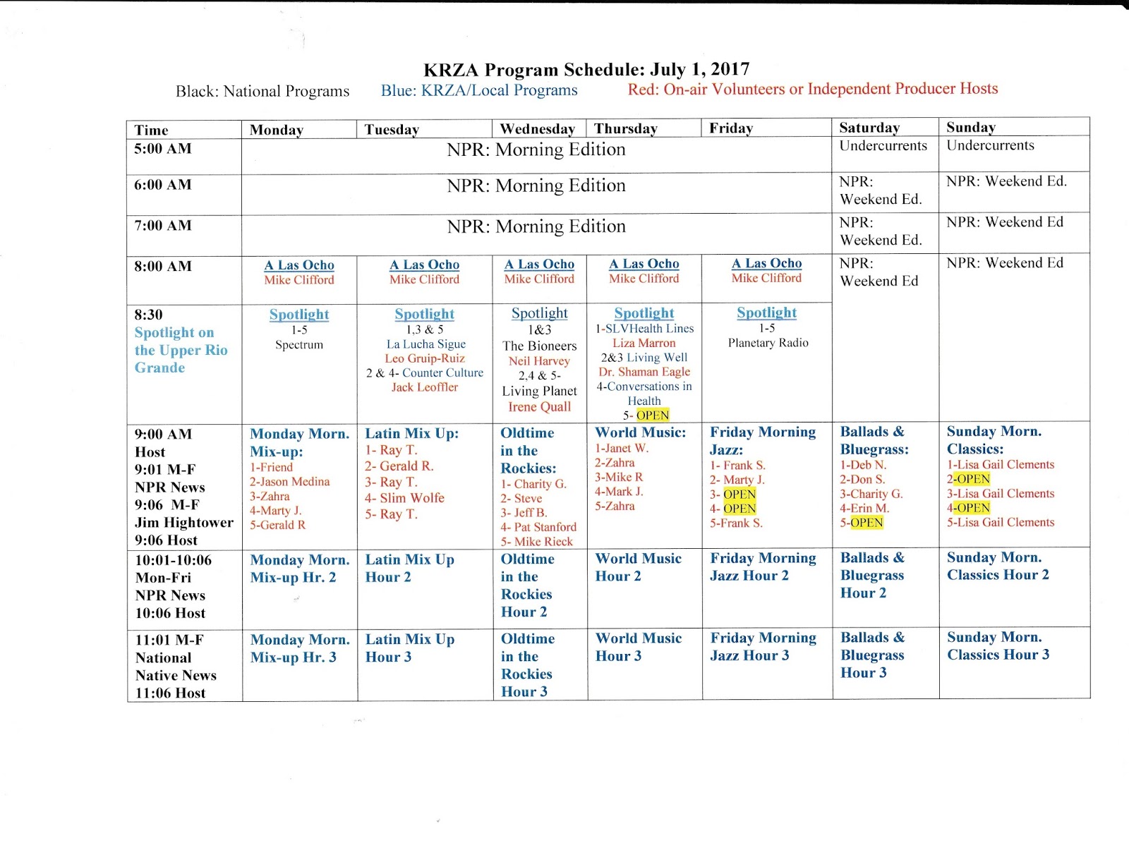 KRZA Radio: Programming and Music Submissions
