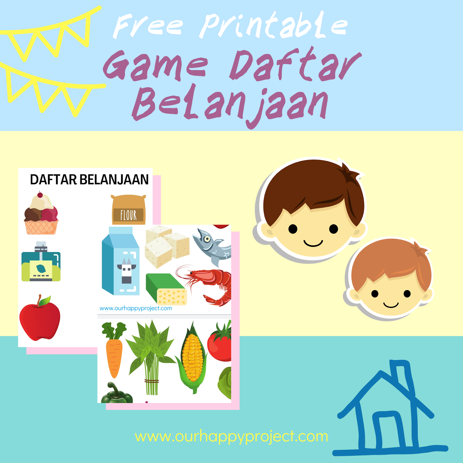 Free Printable Permainan Daftar Belanjaan — Our Happy Project