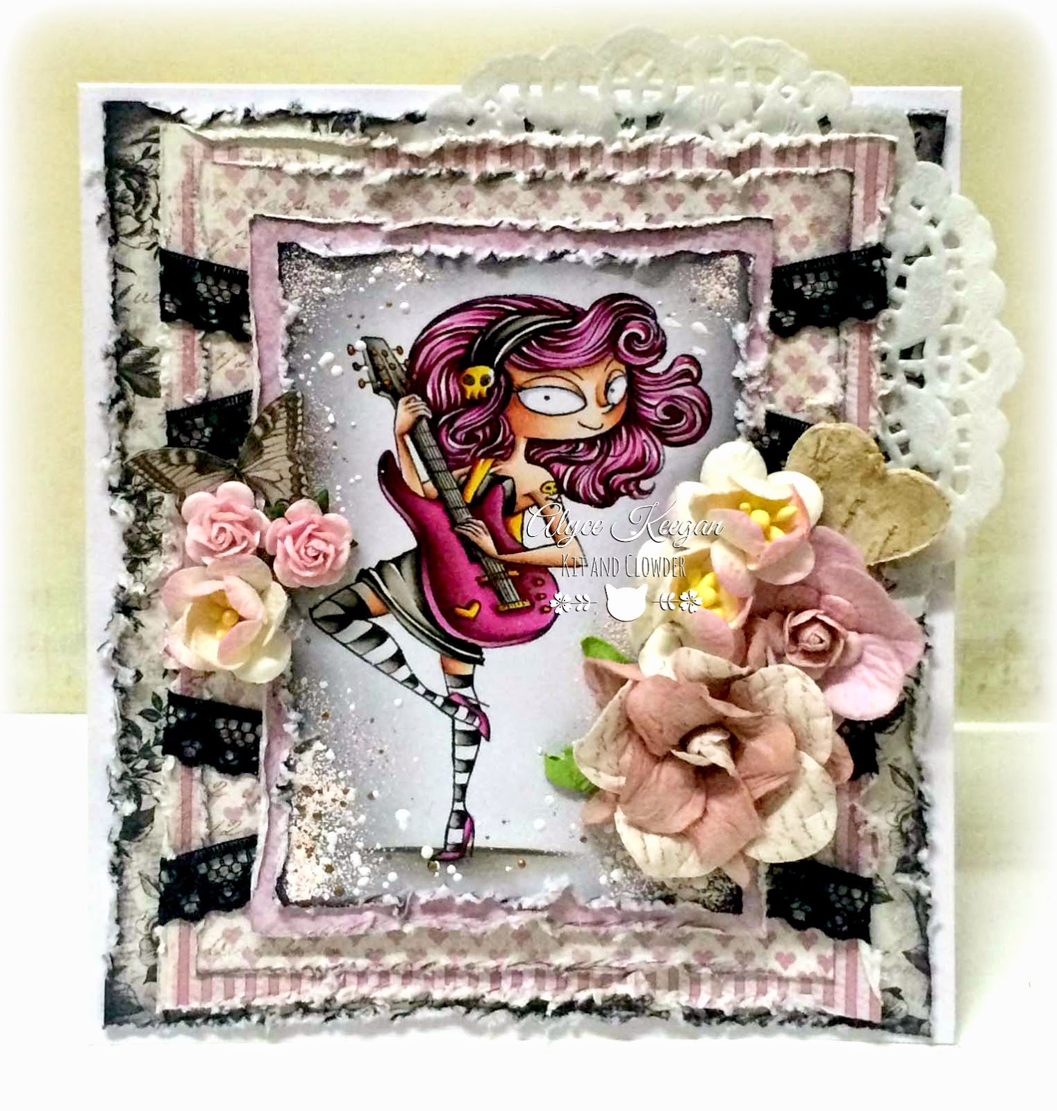 Rocker Chick + KKS Blog Hop! - Kit and Clowder Online Colouring Classes